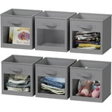 SpaceAid Storage Cubes with Clear Windows, Set of 6 Fabric Bins, 11 ...