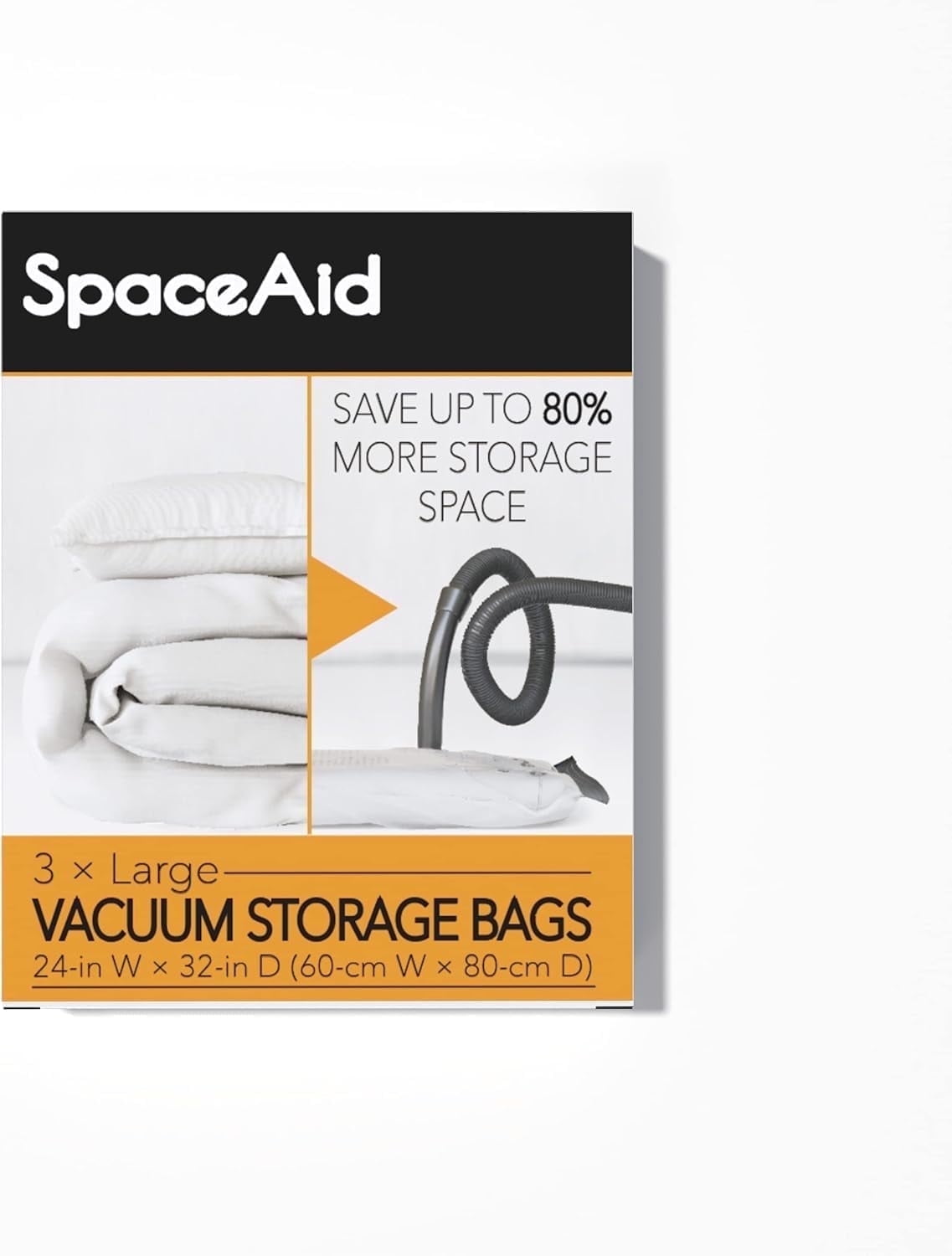 SpaceAid, Vacuum Storage Bags, 3 Pack, Large 24” W x 32” D - Walmart.com