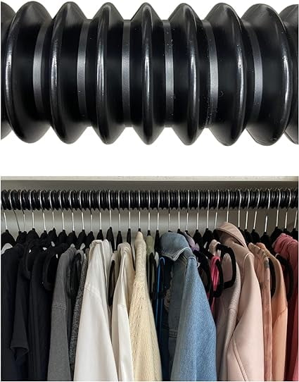 SpaceCadet 5-Pack Closet Organizer Rod Sleeves BLACK - Walmart.com