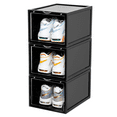 SpaceCrafters Shoe Storage, Stackable & Magnetic Front Opening Plastic ...
