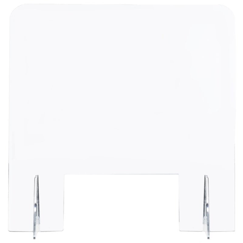 SpaceMakers Sneezer 24" Square Clear Sneeze Guard Transaction Window ...