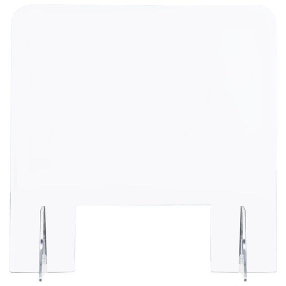 SpaceMakers Sneezer 24" Square Clear Sneeze Guard Transaction Window ...
