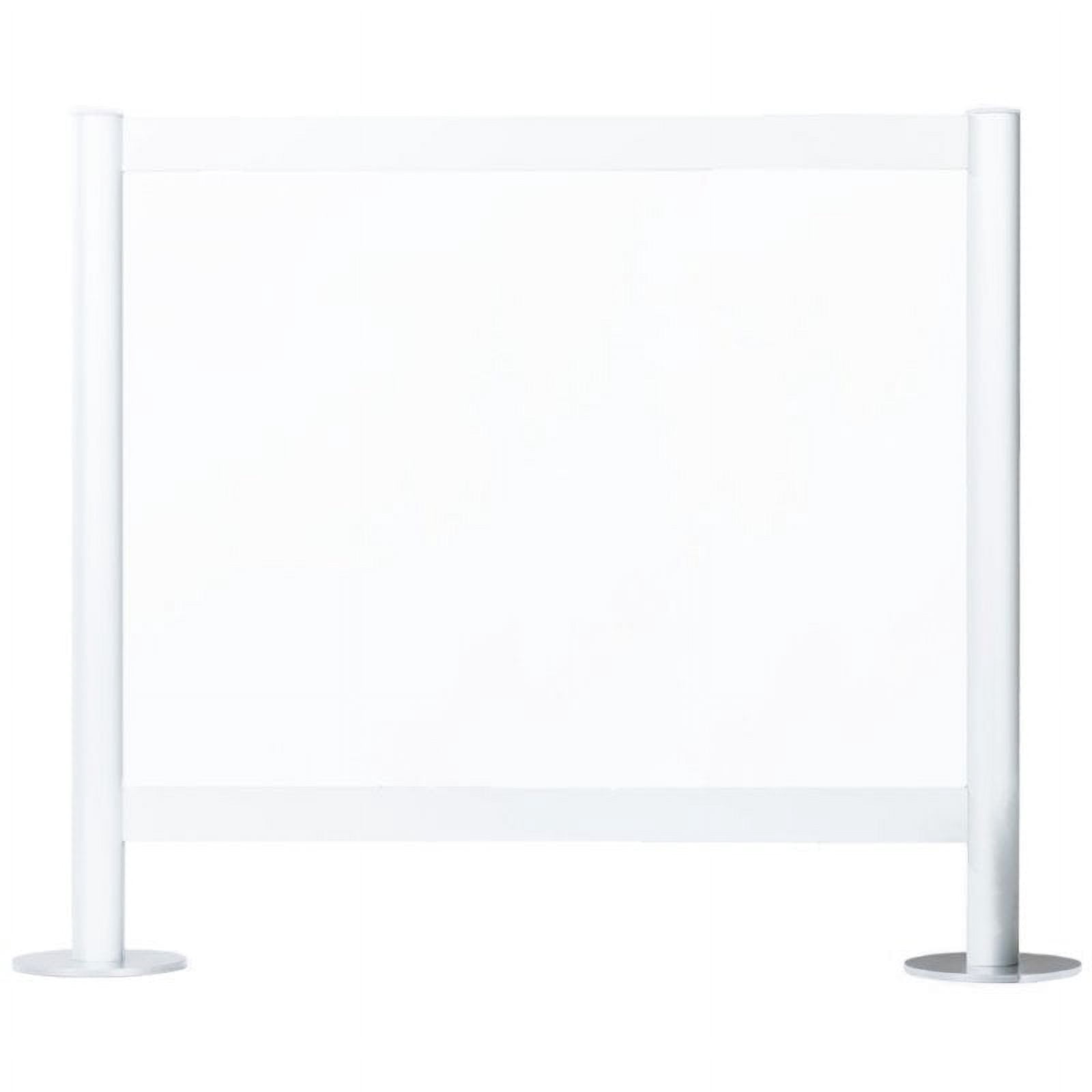 SpaceMakers Sneezer 28" Square Freestanding Clear Sneeze Guard Shield ...