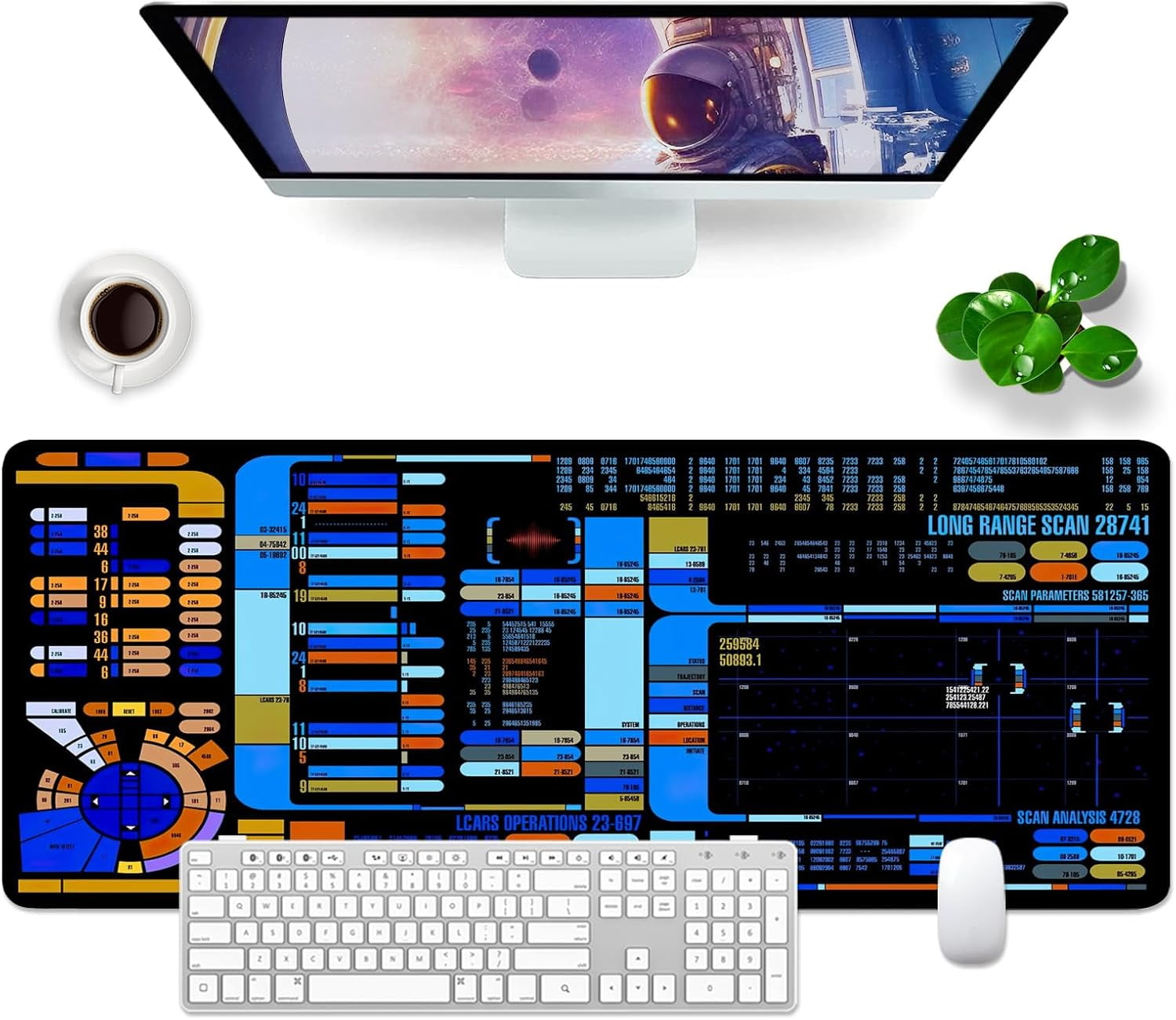 Spacecraft Dashboard Gaming Mouse Pad Large Office Desk Accessories XL ...