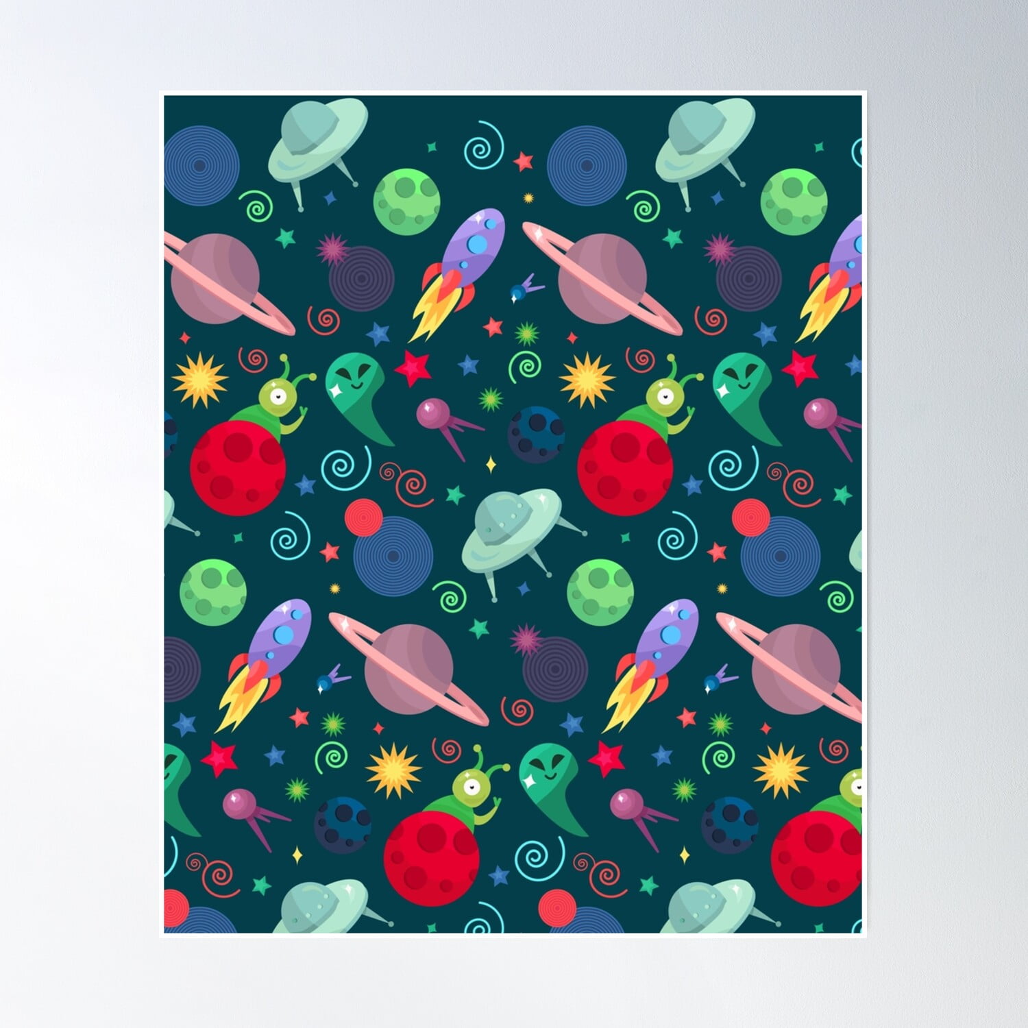 Spaced Out Poster Wall Art, Modern Wall Decor, 8x12 UNFRAMED - Walmart.com