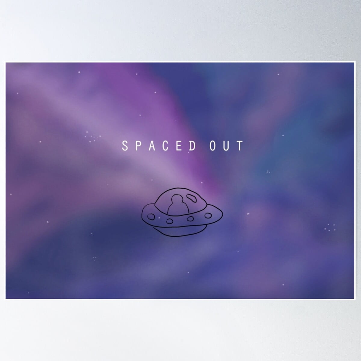 Spaced Out Poster Wall Art, Modern Wall Decor For Living Room Bedroom ...