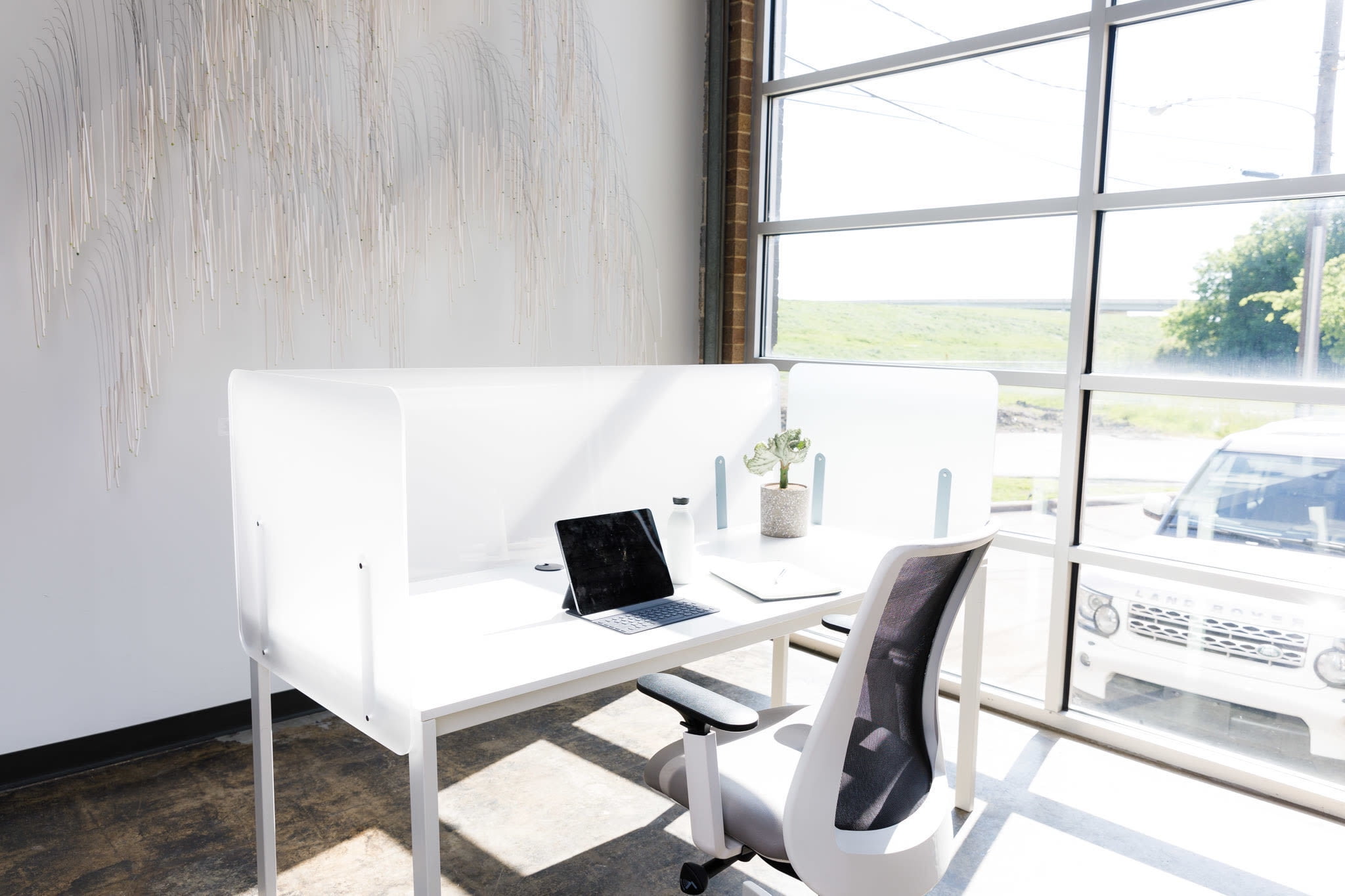 Spacemakers Desk Divider - 60"W x 24"H - Frosted Acrylic - Walmart.com