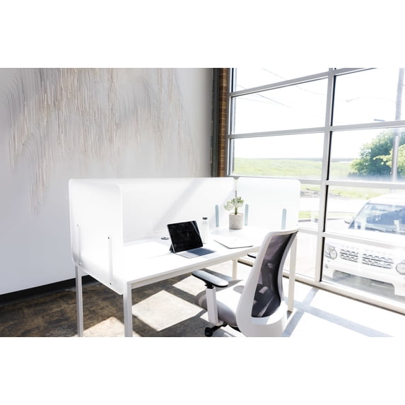 Spacemakers Desk Divider - 60"W x 24"H - Frosted Acrylic - Walmart.com