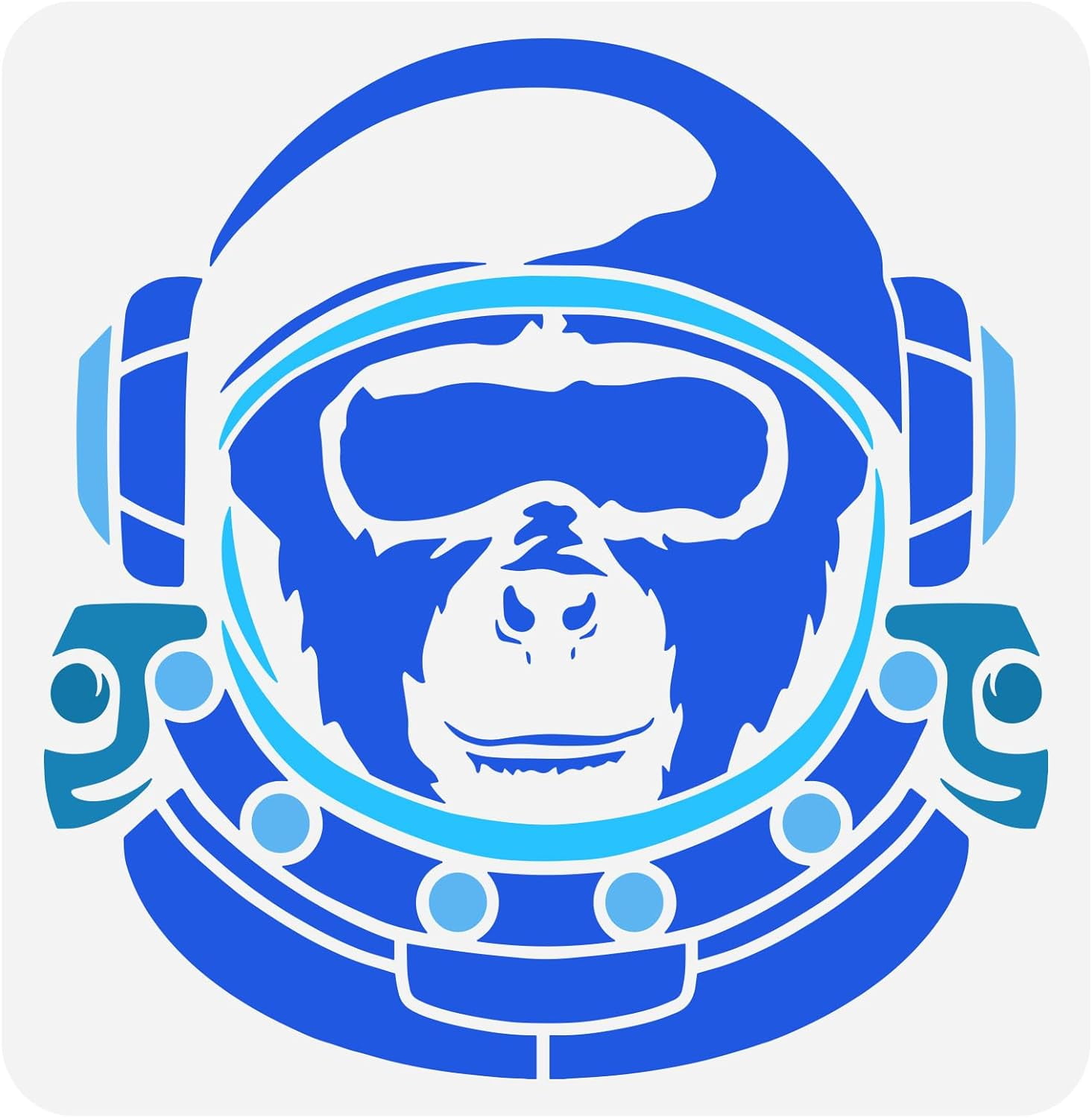 Spaceman Chimpanzee Stencil 11.8x11.8inch Reusable Chanpanzee Painting ...