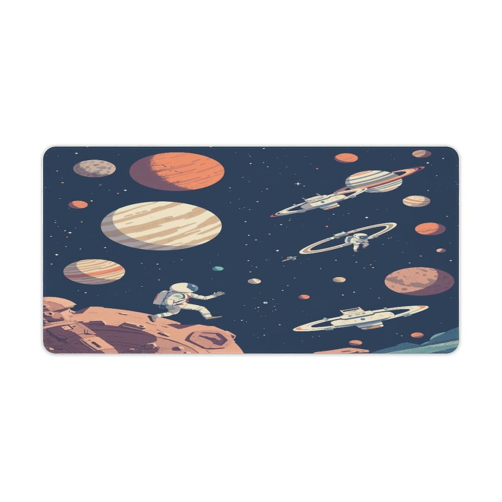 Spaceman Explores Cosmos Computer Mouse Pad Gaming Accessories Large ...