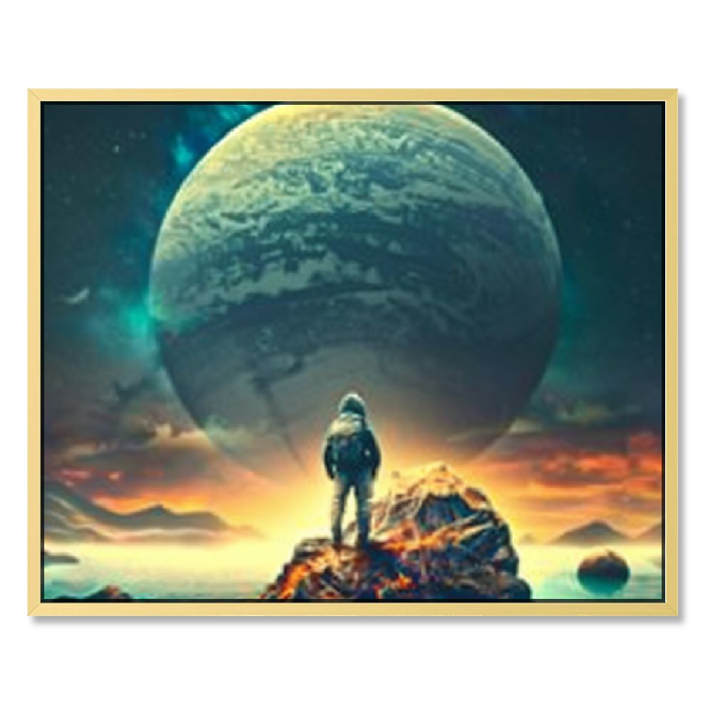 Spaceman Wall Art Prints Funny Astronaut Posters Modern Illustration ...