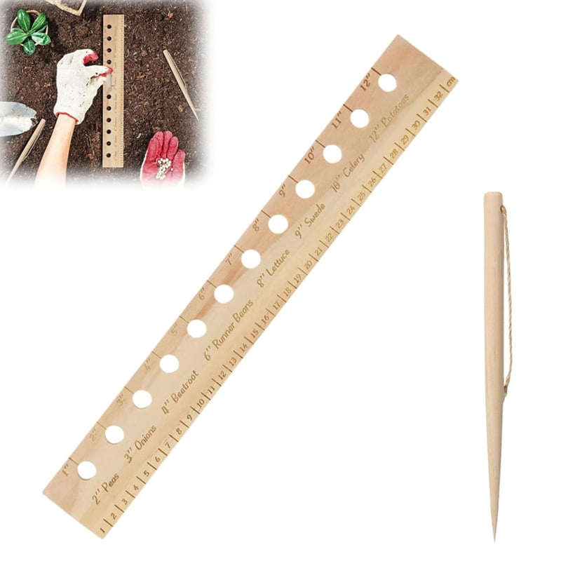 Spacer Tool Seeder Planting Ruler,Accurate Plant Dibber SpacingTemplate ...