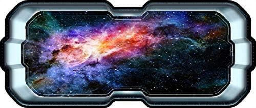 Spacescape Colorful Space & Stars Wall Decal 3D Star Ship Window Peel ...