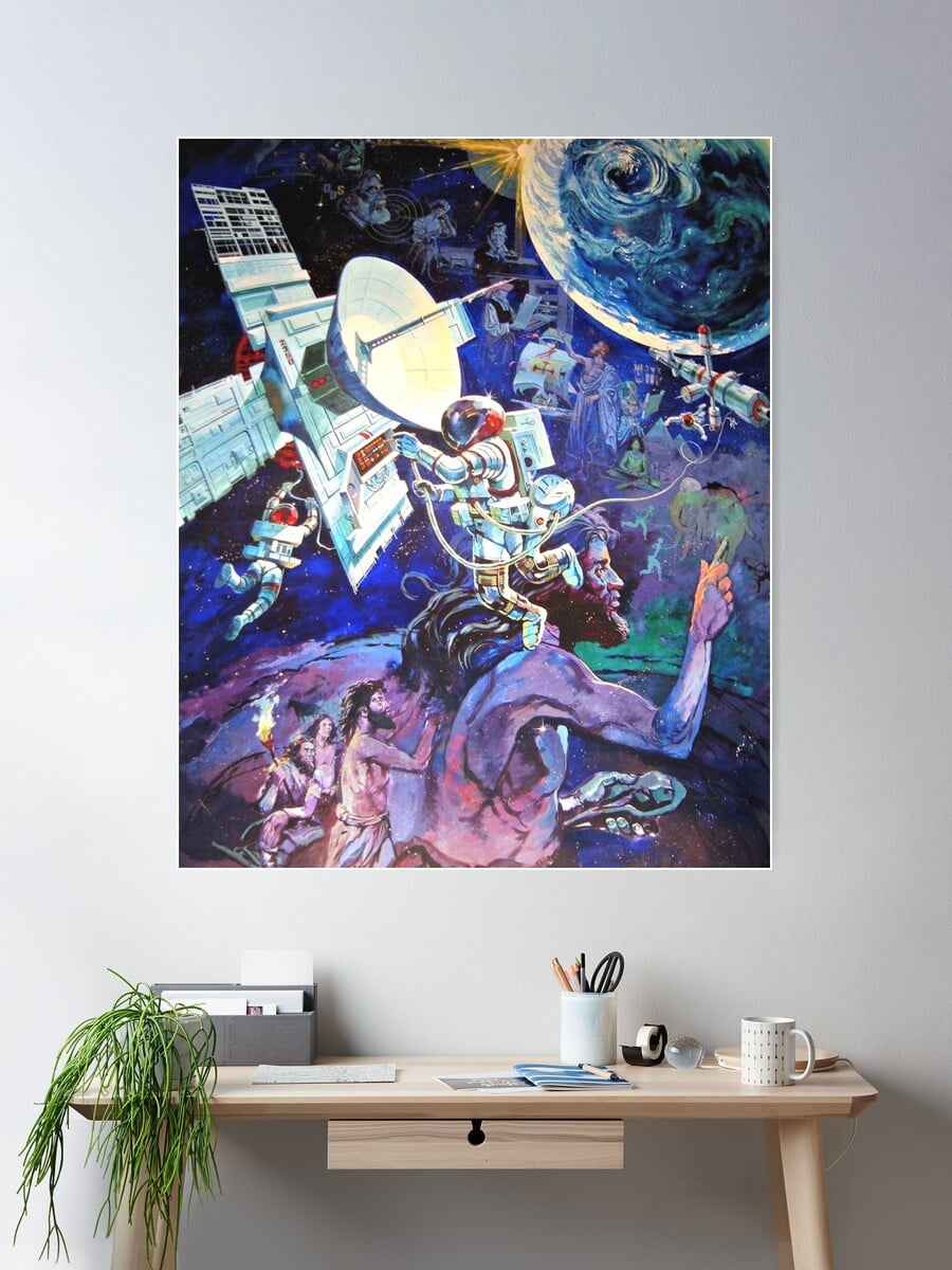 Spaceship Earth Mural Poster Wall Art, Modern Wall Decor For Living ...