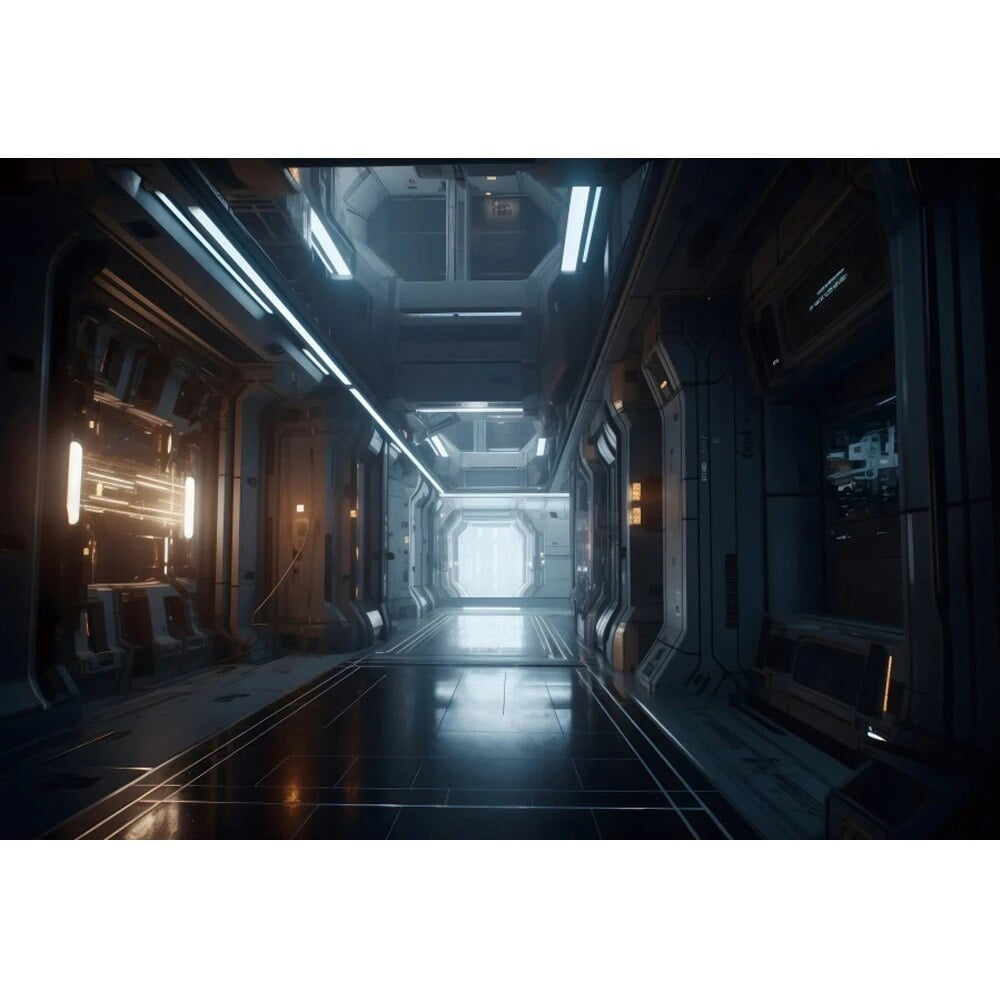 Spaceship Science Fiction Cabinet Planet Photo Backdrop Universe Space ...