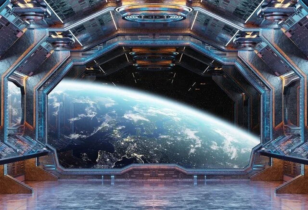 Spaceship Science Fiction Cabinet Planet Photo Backdrop Universe Space ...