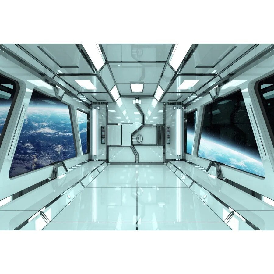 Spaceship Science Fiction Cabinet Planet Photo Backdrop Universe Space ...