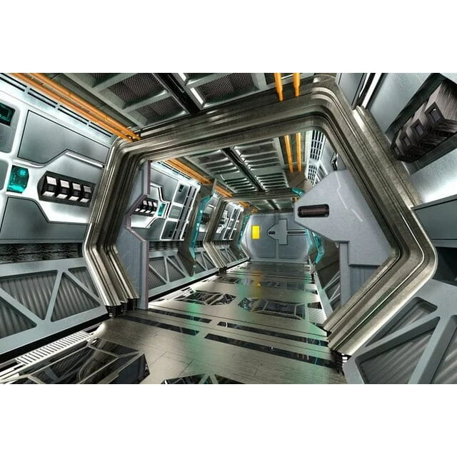 Spaceship Science Fiction Cabinet Planet Photo Backdrop Universe Space ...