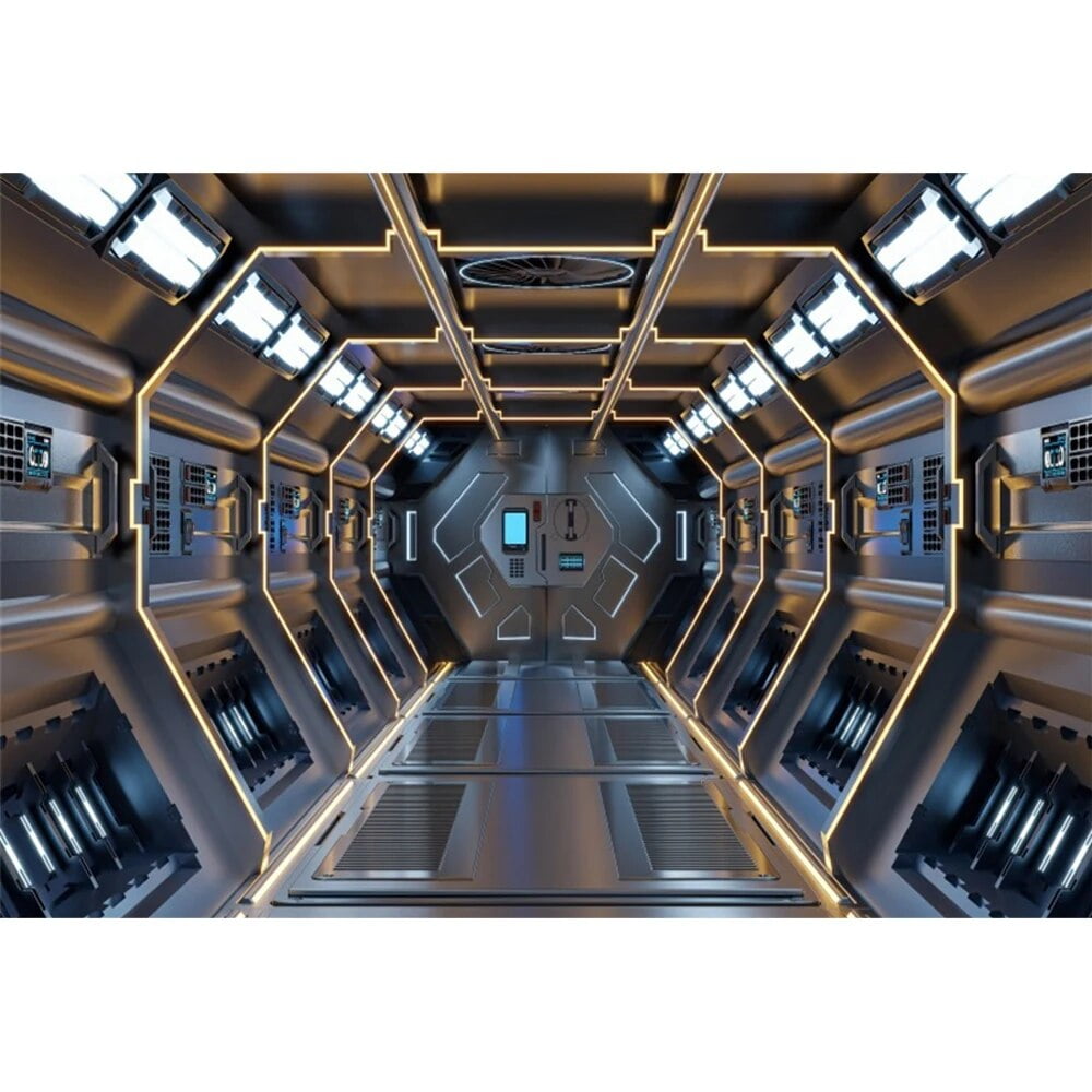 Spaceship Science Fiction Cabinet Planet Photo Backdrop Universe Space ...