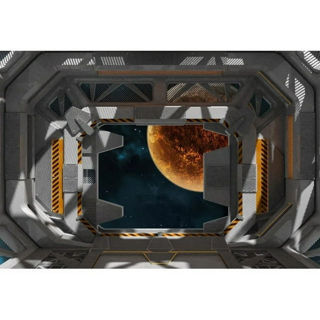 Spaceship Science Fiction Cabinet Planet Photo Backdrop Universe Space ...