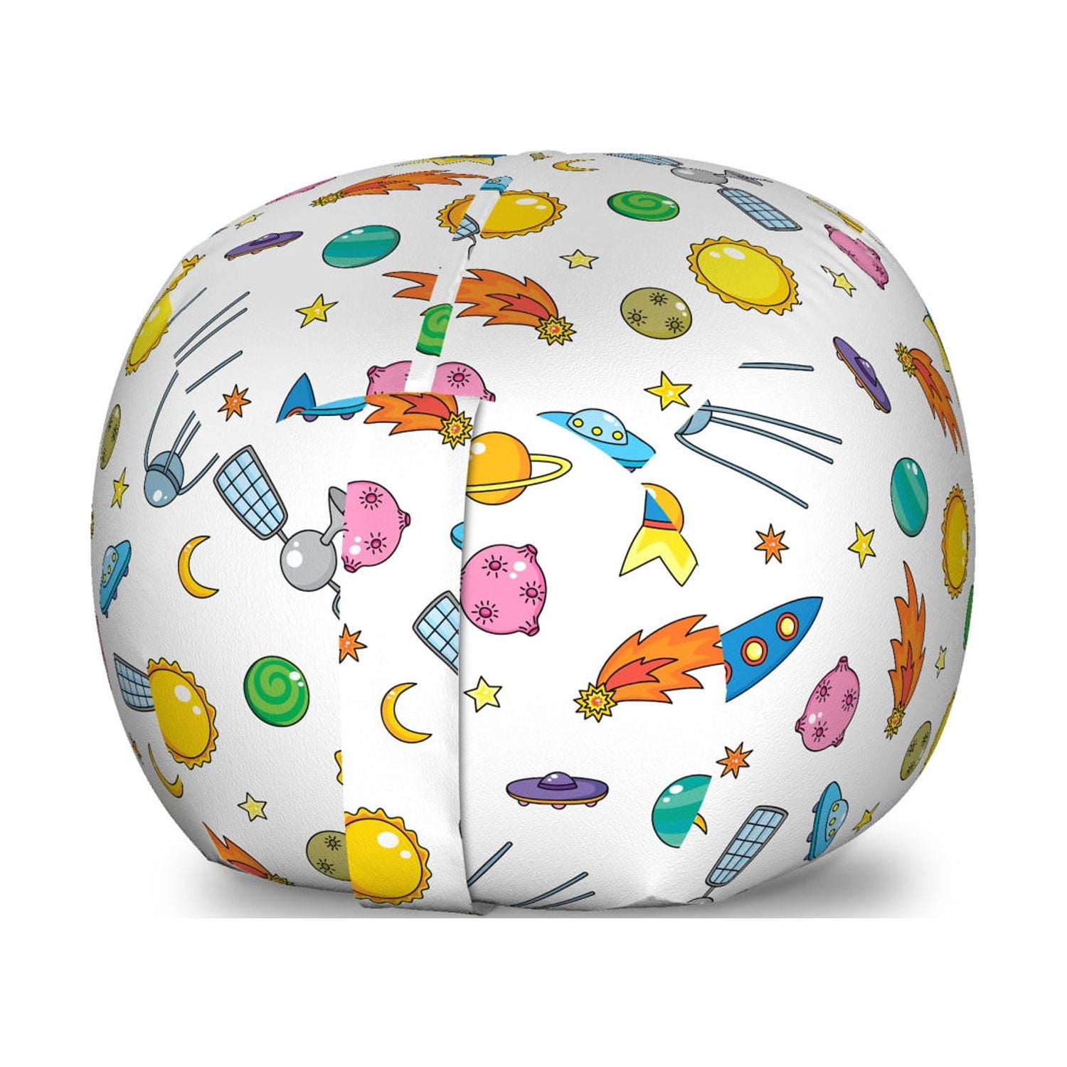 Spaceship Storage Toy Bag Chair, Assortment of Space Related Concepts ...
