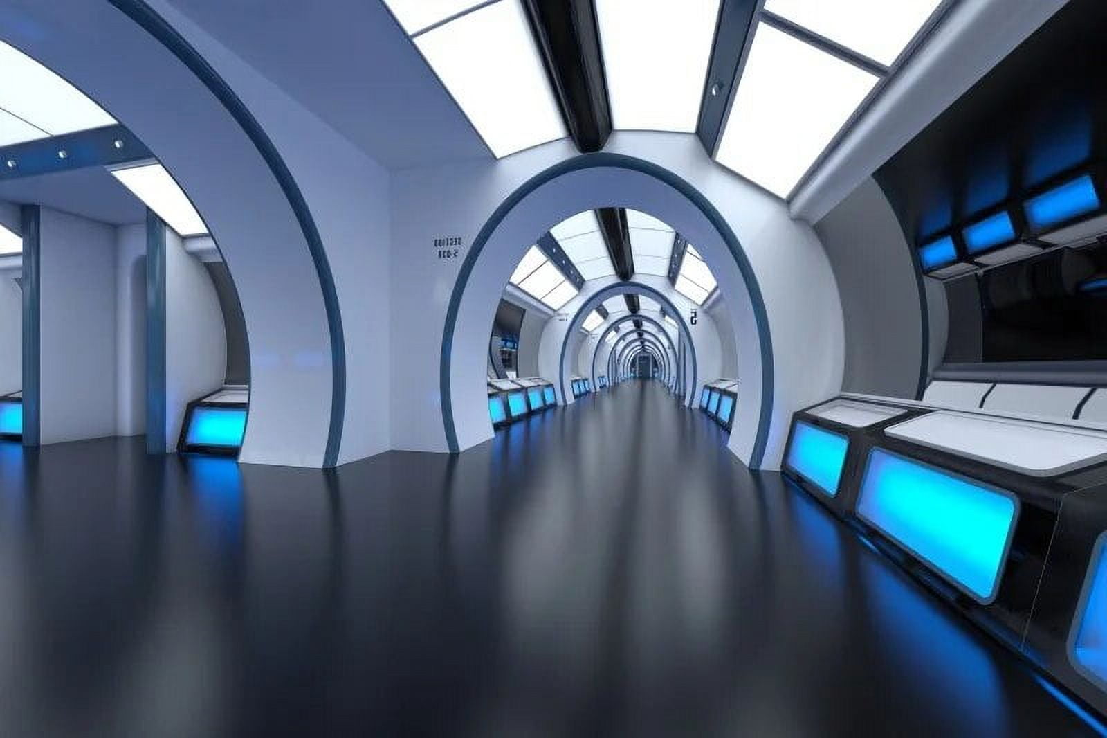 Spaceship Tunnel Backdrop Outer Space Shuttle Science Lab Universe ...