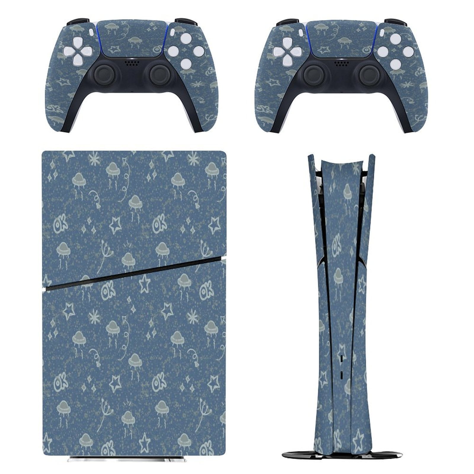 Spaceship, Universe, Starry Sky PS5/PS5 Slim Digital Disc Skin Sticker ...