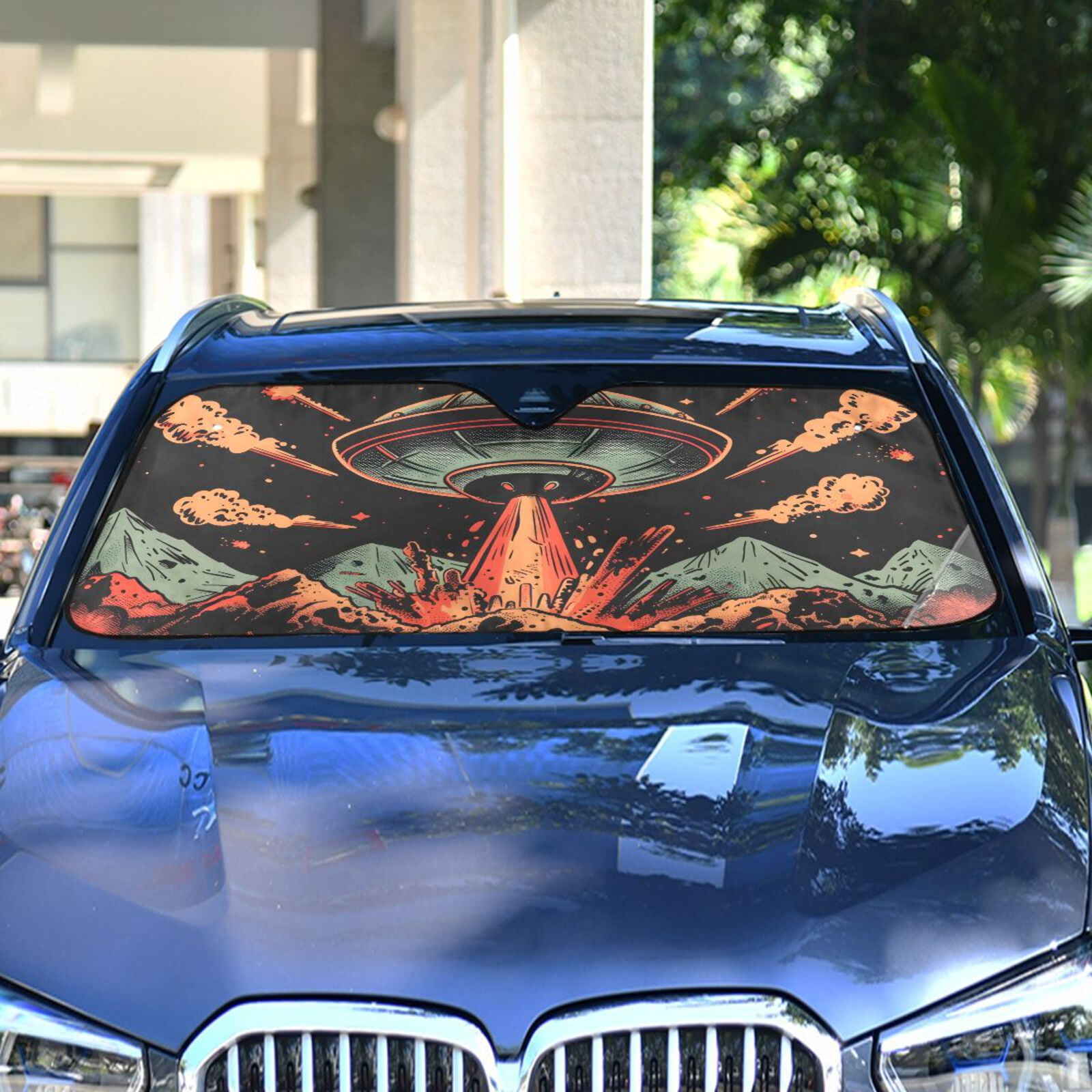 Spaceship Volcanos Automotive Front Car Windshield Sun Shade Reflector ...