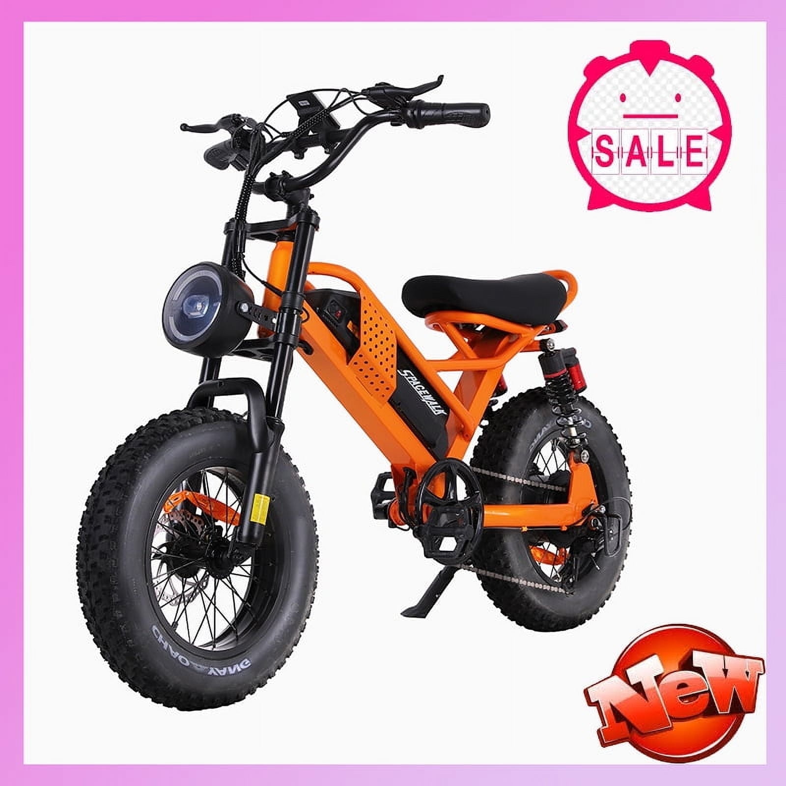 Spacewalk 16" Fat Tire Electric Bike – 750W Motor, 21.7MPH, 48V 15Ah ...