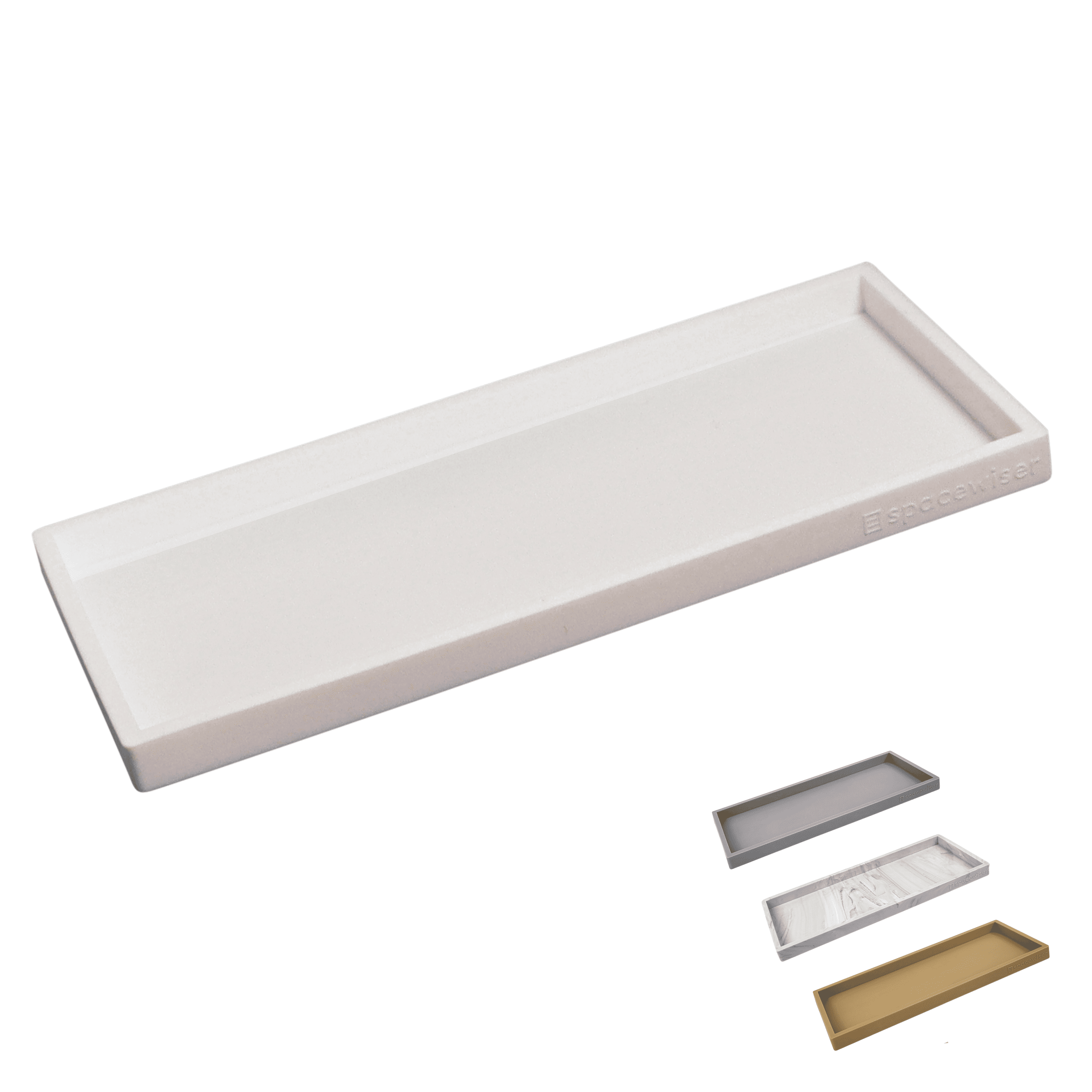 Spacewiser Countertop and Vanity Tray - 11.7" Shatterproof Bathroom ...