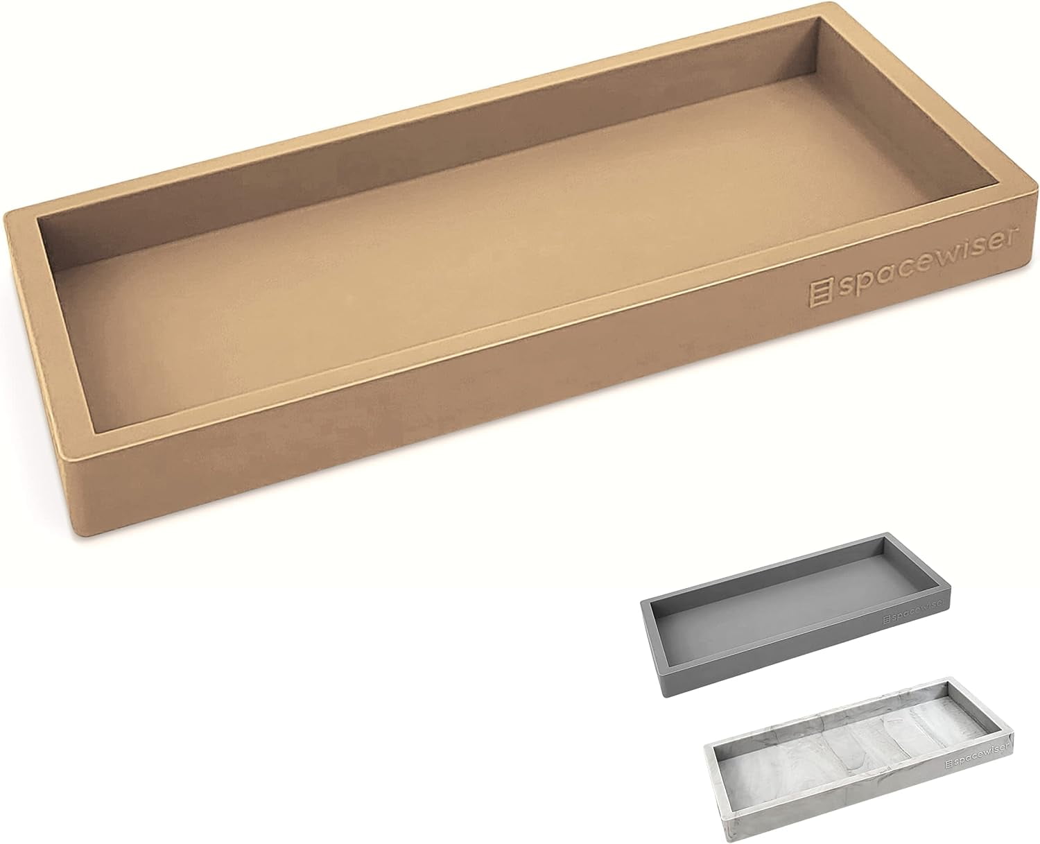 Spacewiser Countertop and Vanity Tray - Small 7.7" Silicone Soap ...