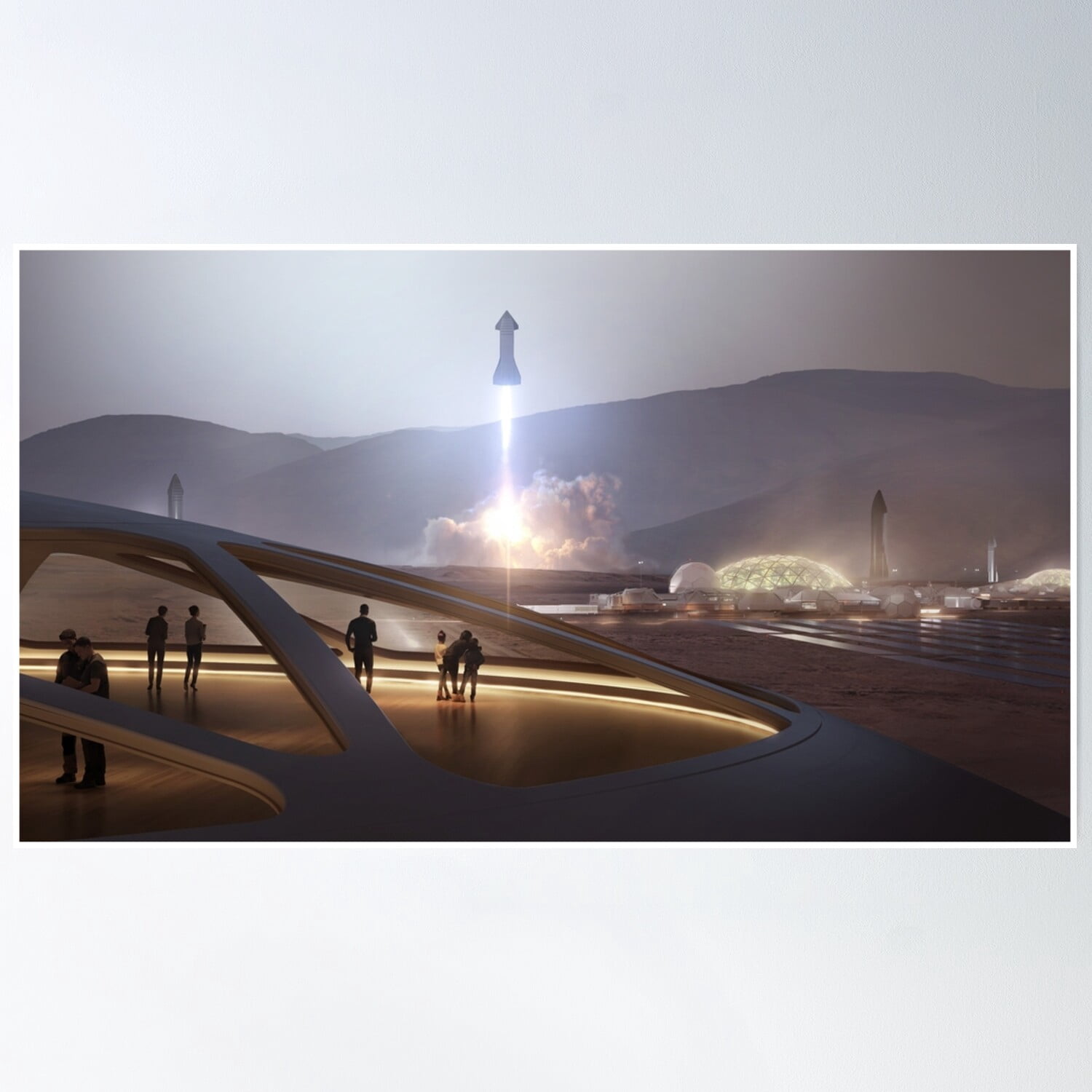 Spacex Starship Poster Wall Art, Modern Wall Decor, 8x12 UNFRAMED ...