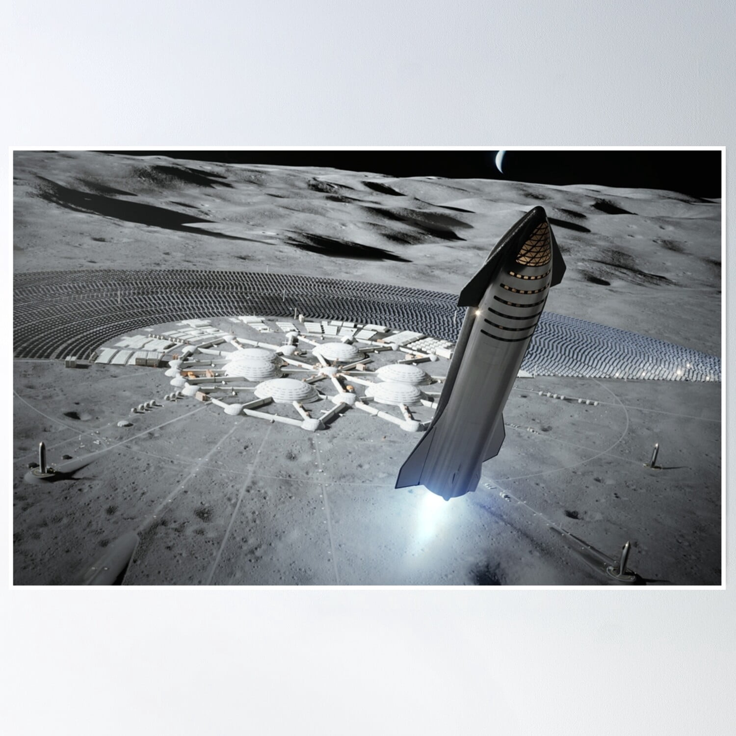 Spacex Starship Poster Wall Art, Modern Wall Decor, 8x12 UNFRAMED ...
