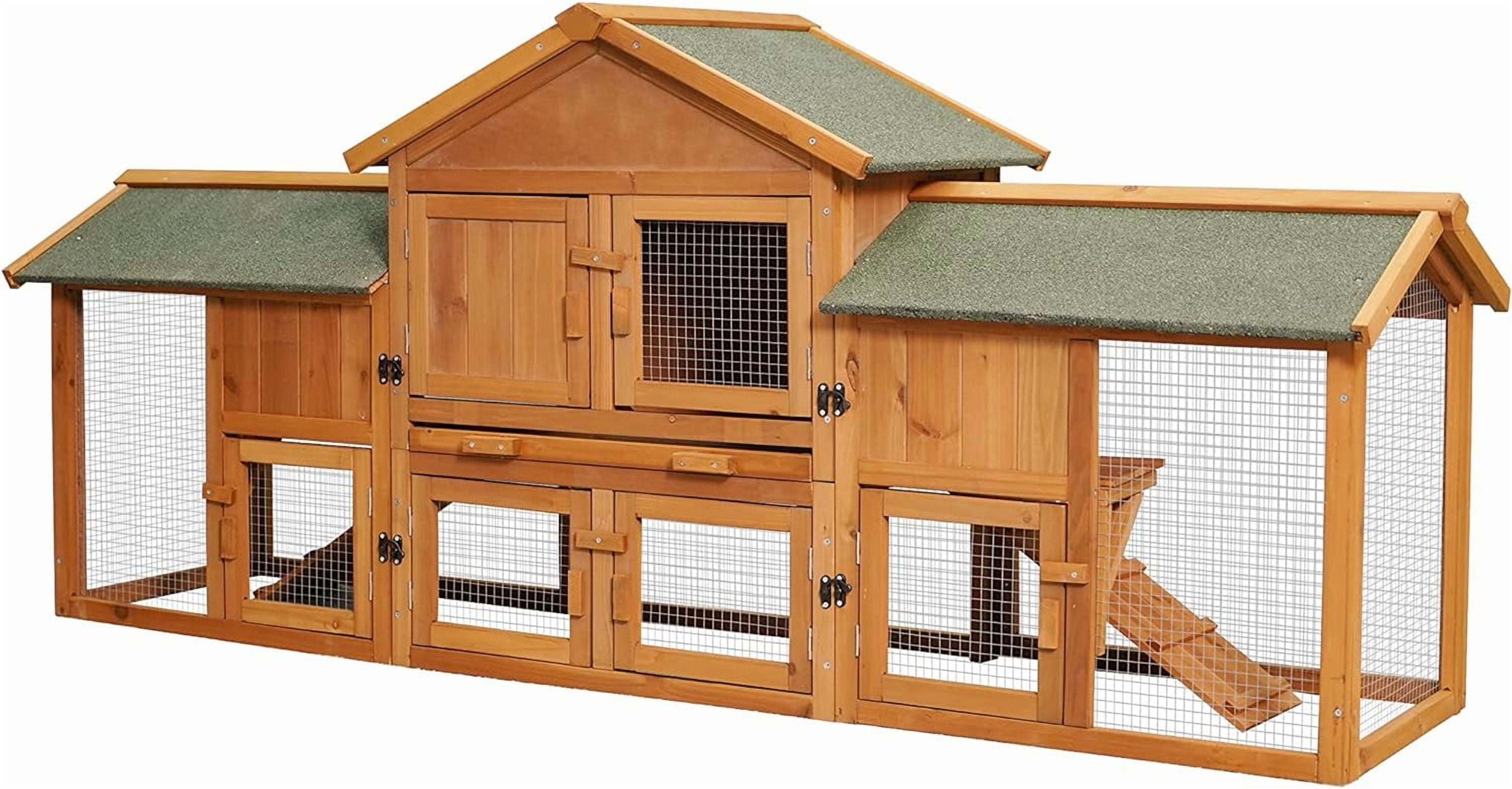 Spacious Bunny Cage & 2 Runs Hamster-Guinea Pig Two Tier Removable Tray ...