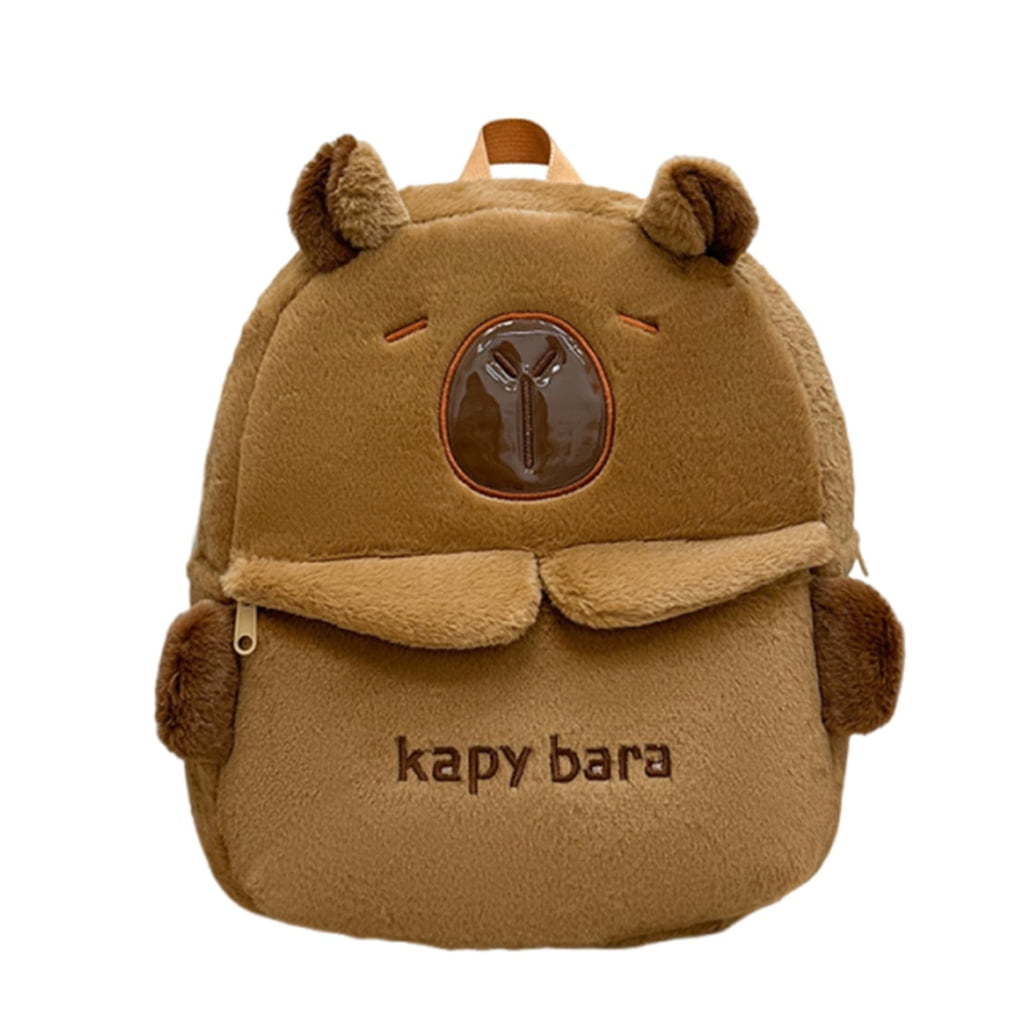 Spacious Capybara Backpack Fashion Plush School Bag For Books And ...