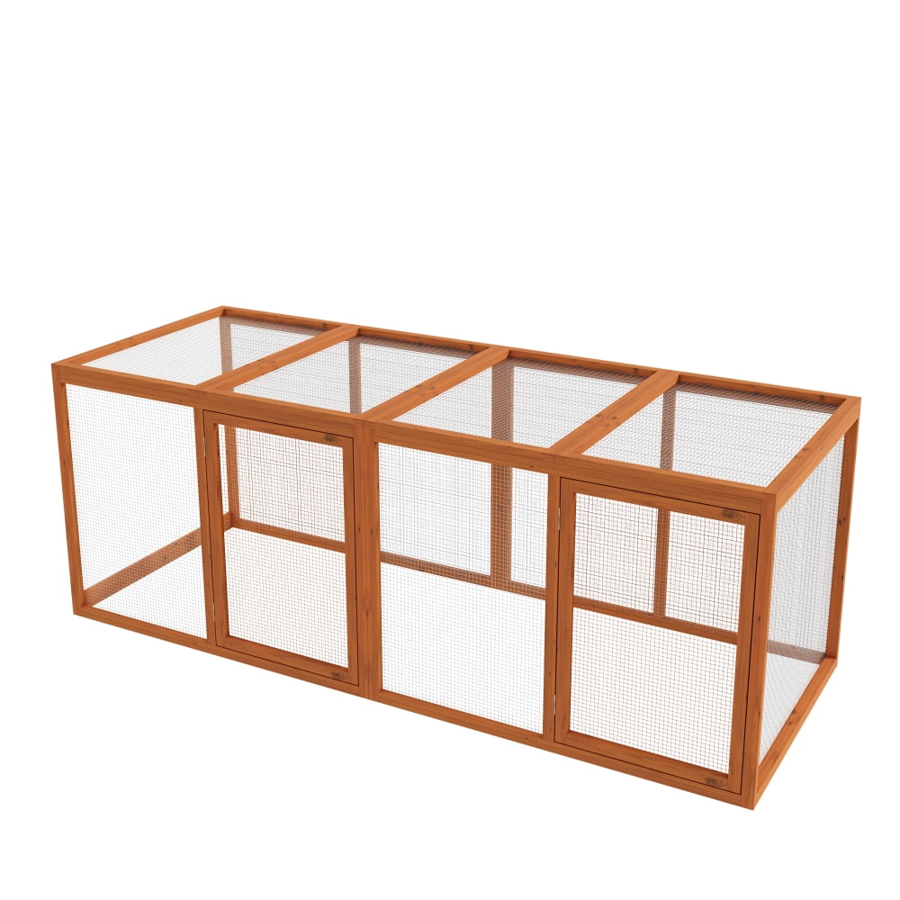 Spacious Chicken Run Cage with Four Accessible Doors - Versatile ...