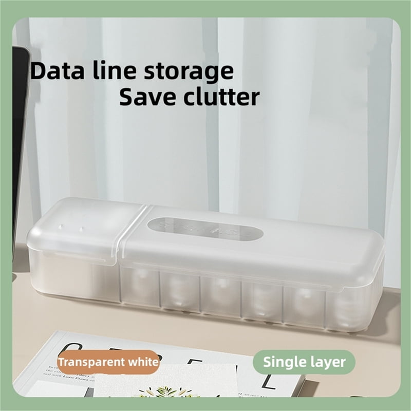 Spacious and Durable Large Cable Organizer Box with 7 Compartments ...