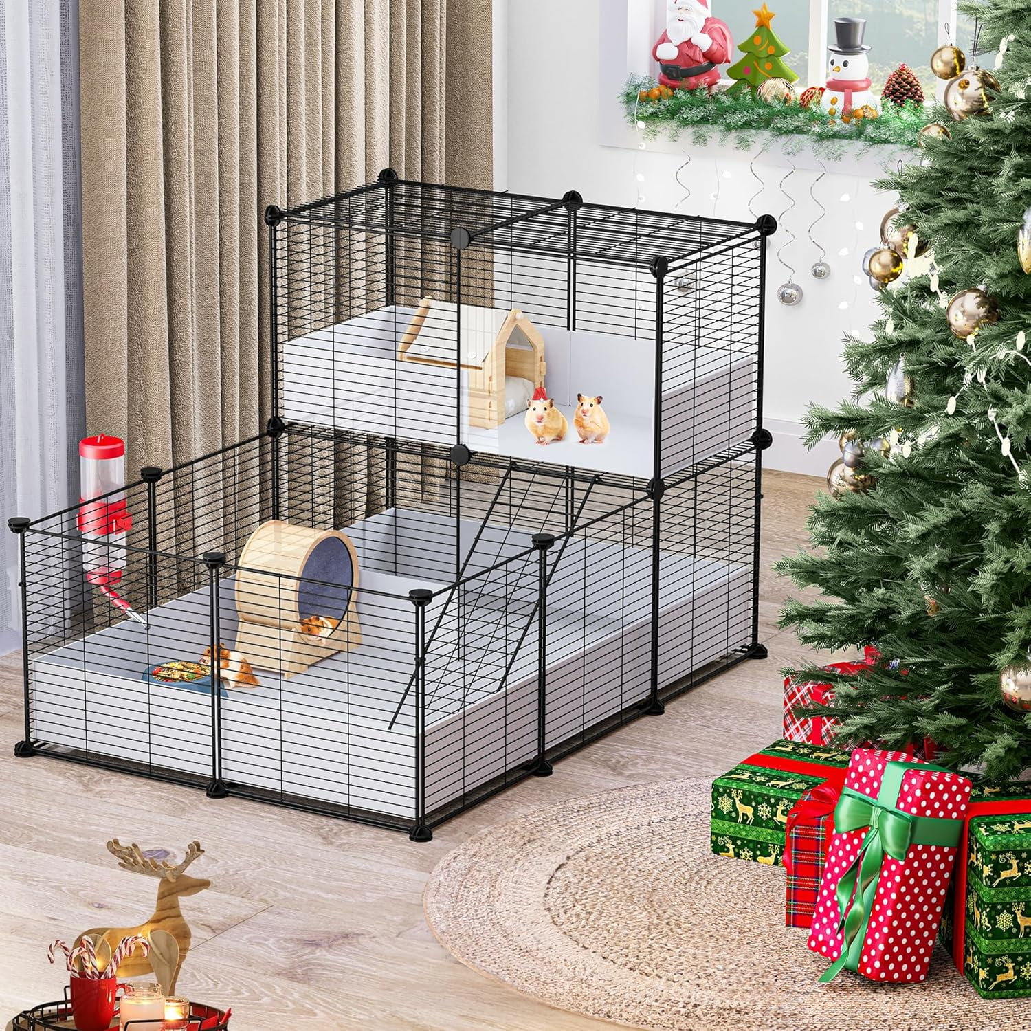 Spacious Guinea Pig Cage - Midwest-Style Small Animal Habitat with ...
