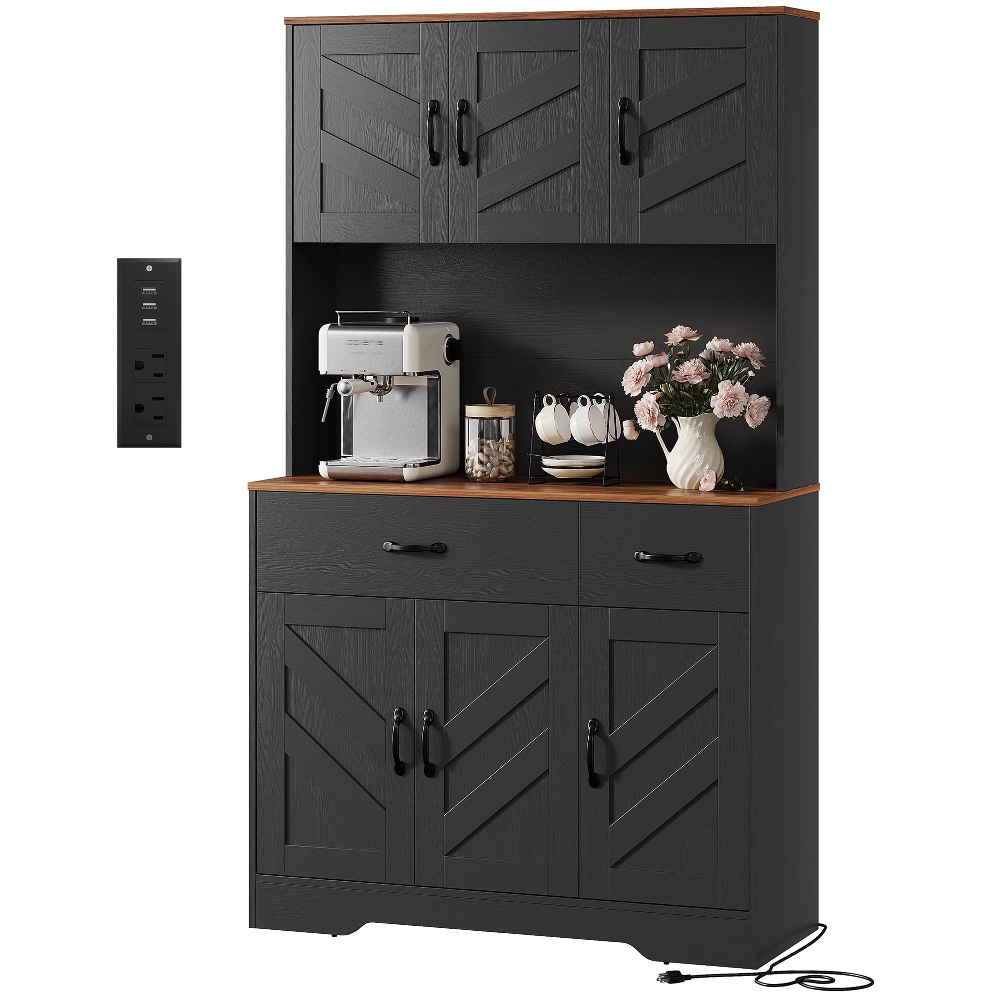 Spacious Storage Hutch Kitchen Pantry Cabinet – 71