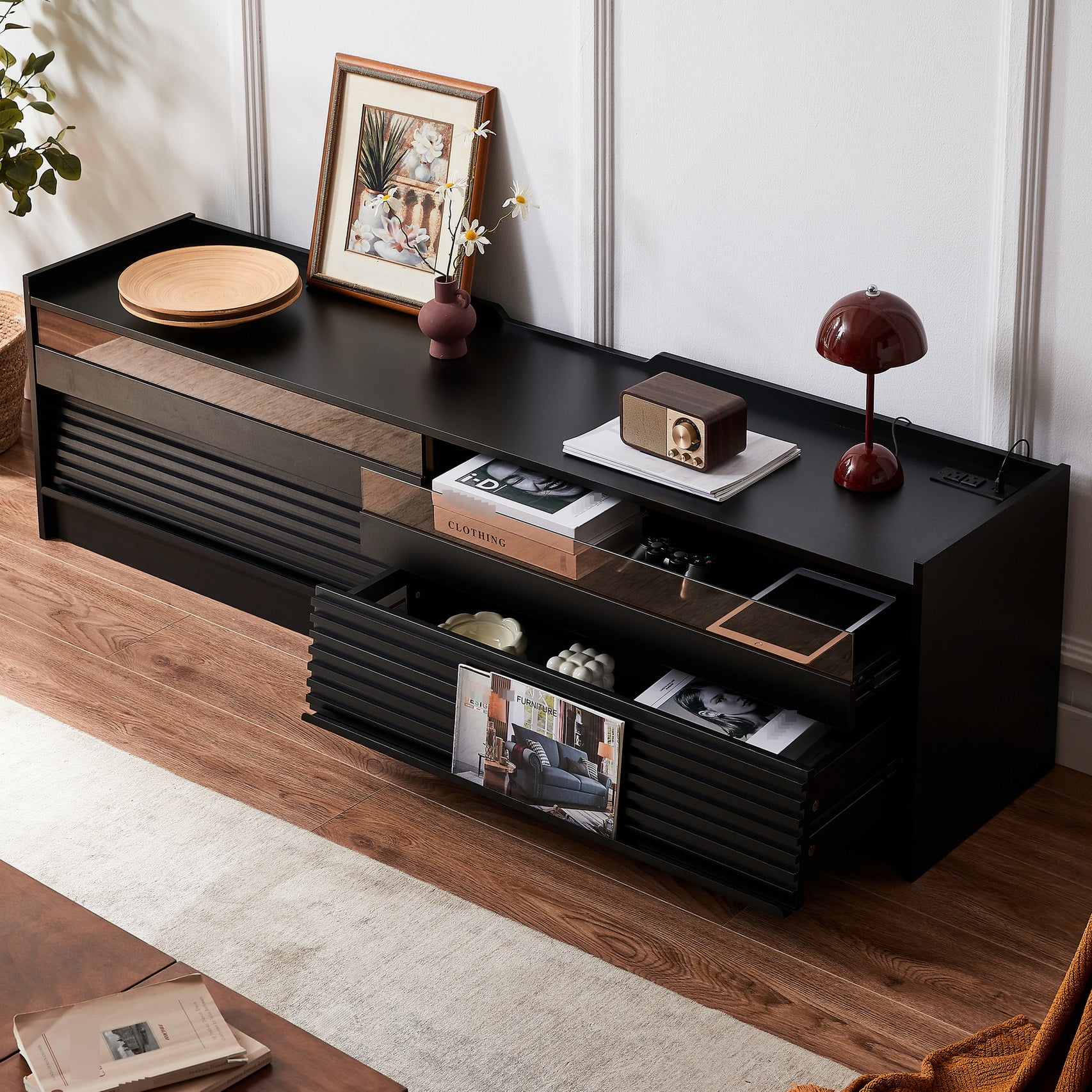 Spacious Storage & Smooth Assembly - Organize Media with Ease during ...