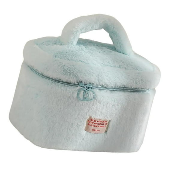 Spacious Sturdy Plush Cosmetic Bag Designs For Easy Cleaning and ...