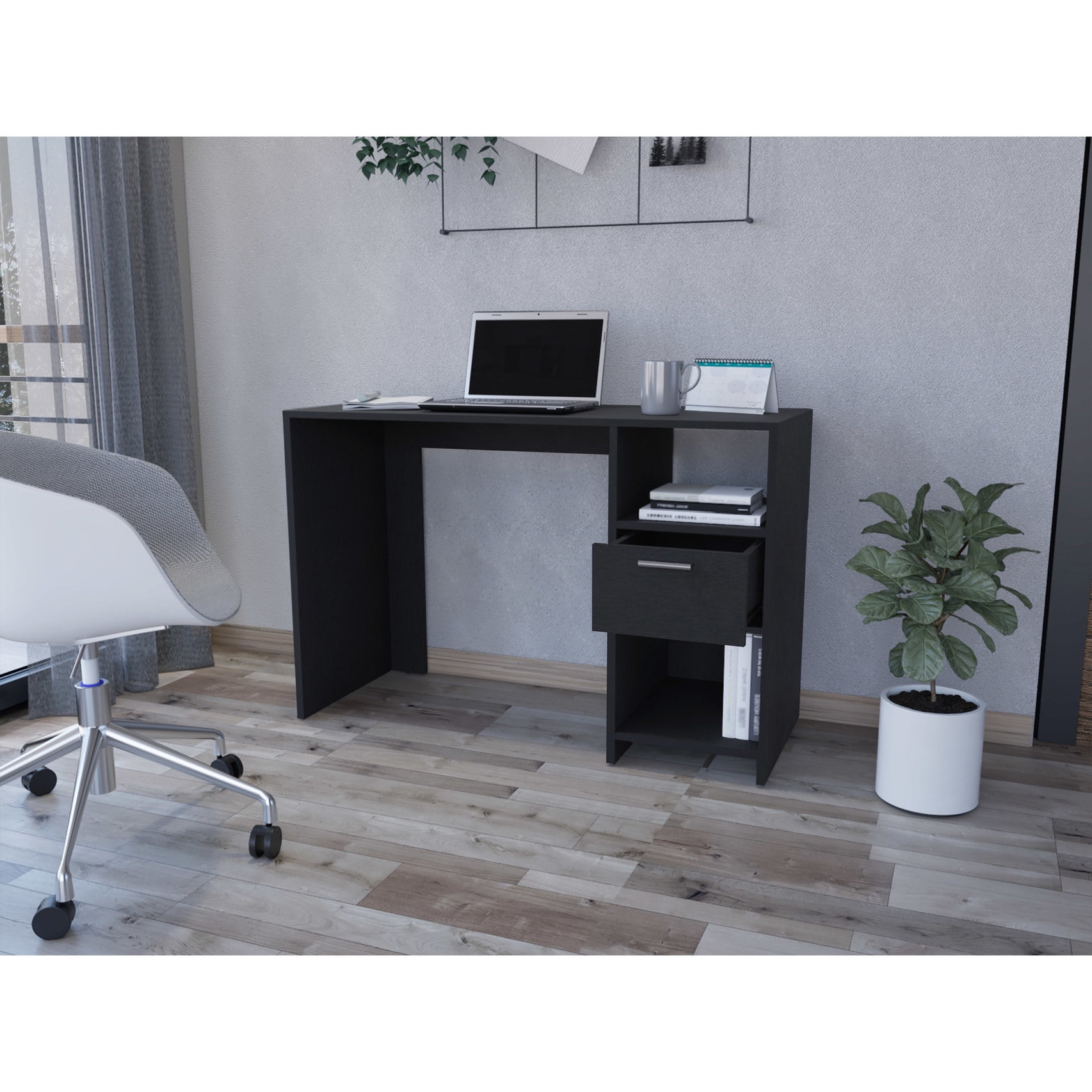 Spacious and Organized Office Setup - Ideal for Computers and Paperwork ...