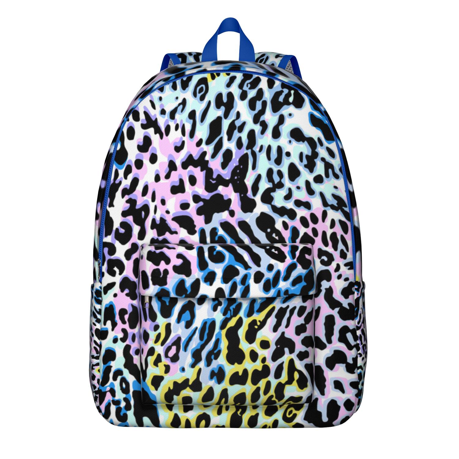 Spacious student backpack featuring classic cheetah spots design, great ...