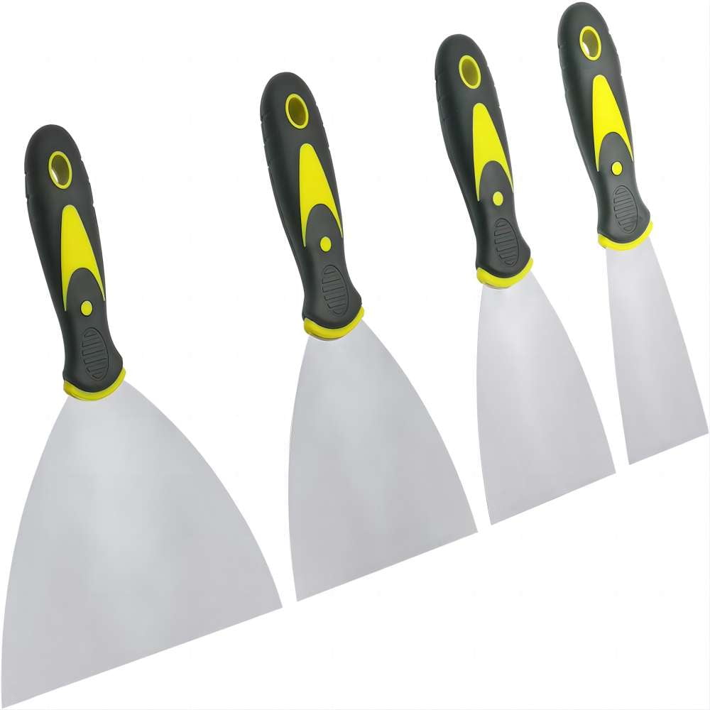 Spackle Putty Knife Set 4Pcs (2,3,4,6 inch) Metal Scrapers for Drywall ...