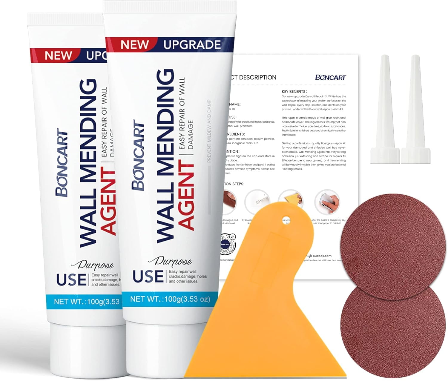 Spackle Wall Repair Kit Drywall Repair Kit,2 PC Wall Mending Agent,Wall ...