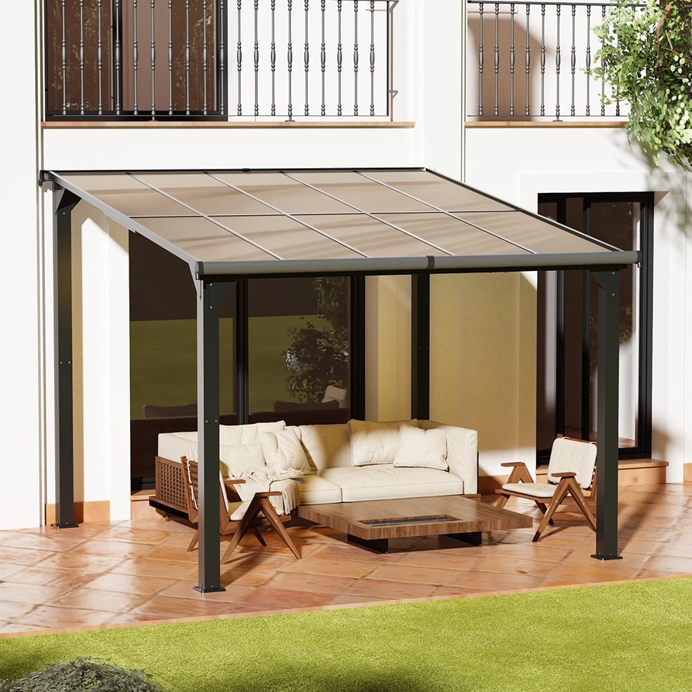 Spaco 10 x 10 Ft Outdoor shade, Lean to shade, Outdoor Pergola on ...