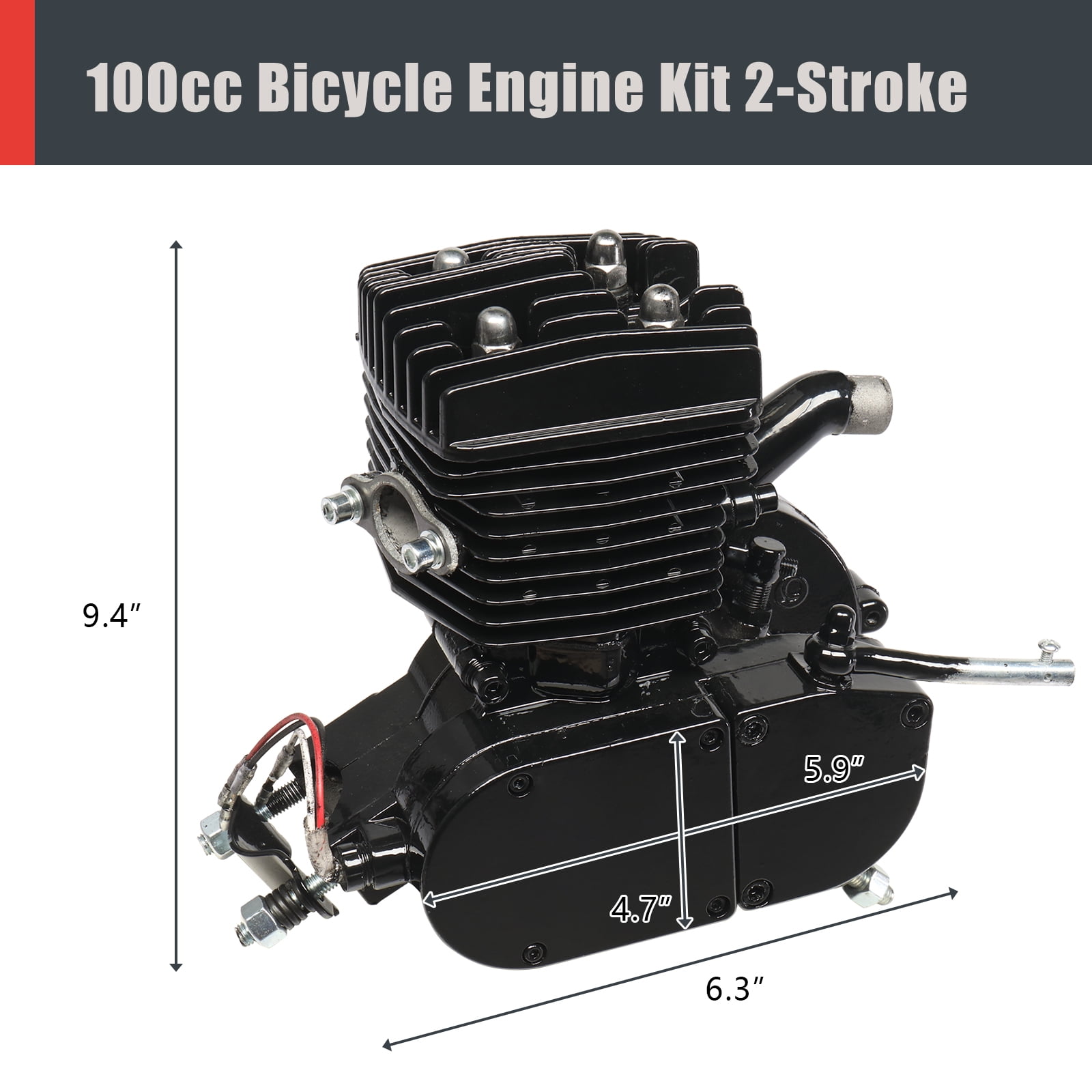 Spaco 100cc Motorized Bicycle Conversion Kit, 2.5kw Power, 48km/h Max ...