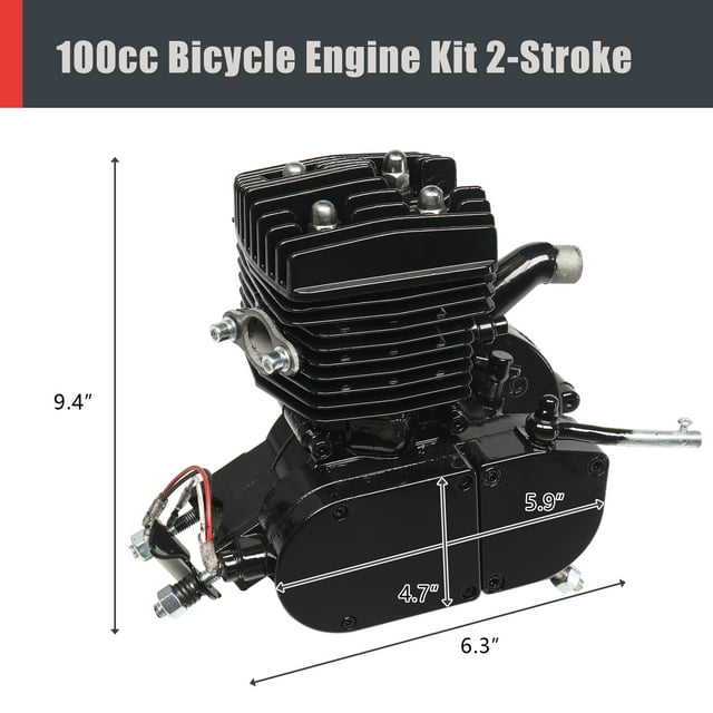 Spaco 100cc Motorized Bicycle Conversion Kit, 2.5kw Power, 48km/h Max ...