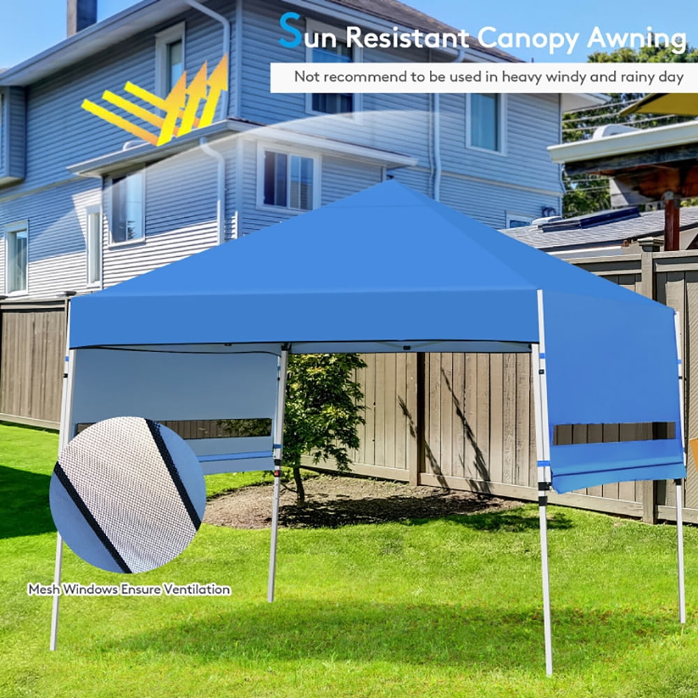 Spaco 17 Feet x 10 Feet Foldable Pop Up Canopy with Adjustable Instant ...