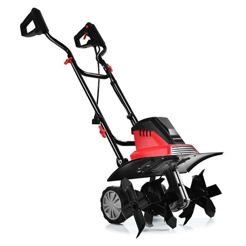 Spaco 17-Inch 13.5 Amp Corded Electric Tiller and Cultivator 9-Inch ...